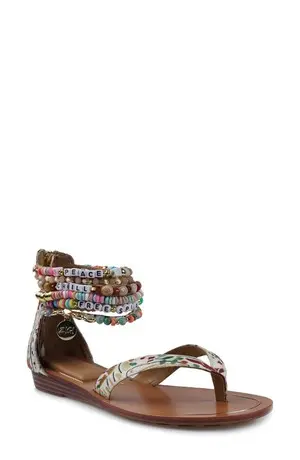 ZIGI Fabella Ankle Strap Sandal - Tan Multi Fabric
