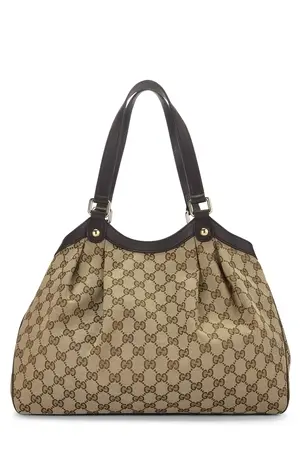 Gucci Original Gg Canvas Sukey Tote - Brown