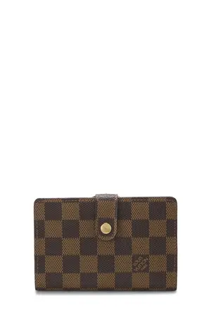 LOUIS VUITTON Damier Ebene Viennois Wallet - Brown