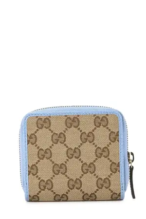 Gucci Original Gg Canvas French Zip Around Wallet - Blue