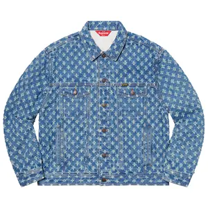 Supreme Hole Punch Denim Trucker Jacket - Blue