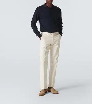 Rubinacci Amalfi Cotton Polo Shirt - Blue