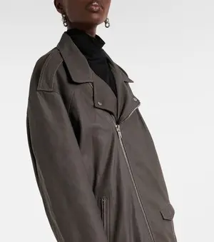 Rick Owens Oversized Leather Jacket