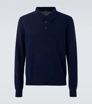 Rubinacci Cashmere Polo Shirt - Blue