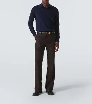 Rubinacci Cashmere Polo Shirt - Blue