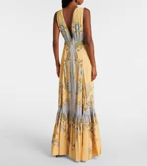 Etro Floral Crêpe De Chine Maxi Dress