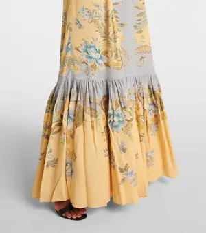 Etro Floral Crêpe De Chine Maxi Dress