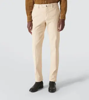 SLOWEAR Cotton Corduroy Slim Pants - Neutrals