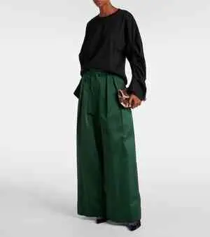 Dries Van Noten Ruched Cotton Jersey Sweatshirt - Black