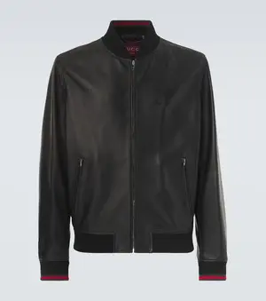 Gucci Leather Bomber Jacket
