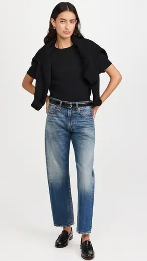 Rails Cotton Cashmere Crewneck Tee - Black