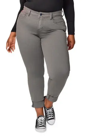 SLINK JEANS High Waist Ankle Boyfriend Jeans