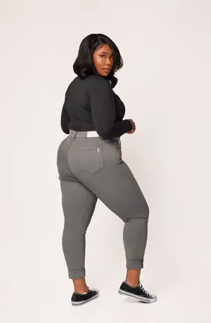 SLINK JEANS High Waist Ankle Boyfriend Jeans