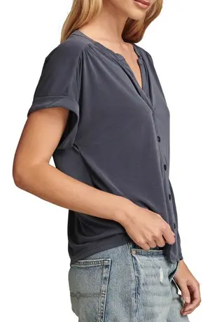 Lucky Brand Sandwash Button-up Shirt - Blue Nights