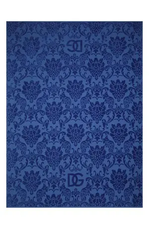 Dolce & Gabbana Dg Logo Jacquard Beach Towel - Medium Blu