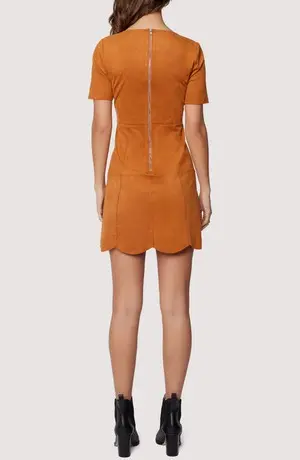 LOST + WANDER Amore Faux Suede Minidress