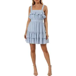 PETAL & PUP Jane Ruffle Cutout Mini Dress
