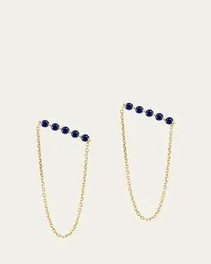 Jia Jia JIA JIA 14k Gemstone Chain Earrings Blue
