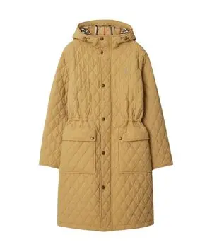 Burberry Quilted Nylon Parka - Flax/sand