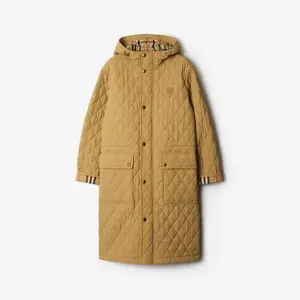 Burberry Quilted Nylon Parka - Flax/sand