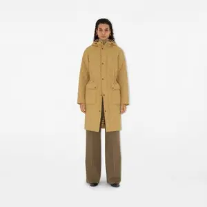 Burberry Quilted Nylon Parka - Flax/sand