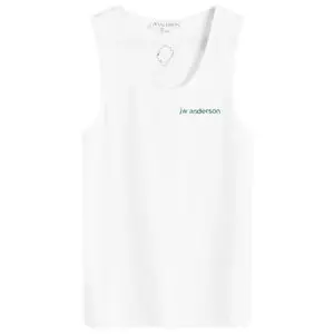 JW Anderson Chest Logo Embroidery Vest - White