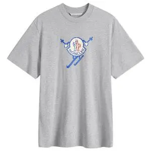 Moncler Skiing Pixel Logo T-Shirt - Grey | Editorialist