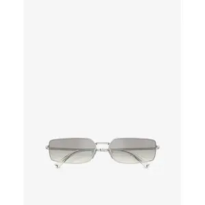 Prada Rectangular-frame Metal Sunglasses - Silver