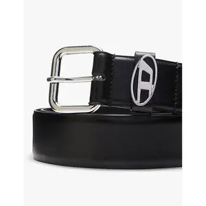 DIESEL® Oval Logo-buckle Leather Belt - T8013