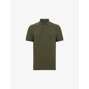 ALLSAINTS Reform Logo-embroidered Cotton-piqué Polo Shirt L Neo Green
