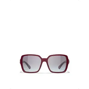 Chanel Square Frame Sunglasses - Red