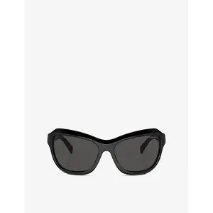 Prada Pr A27s Butterfly-frame Sunglasses - Black