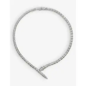 BVLGARI Serpenti Viper Diamond Necklace - White Gold