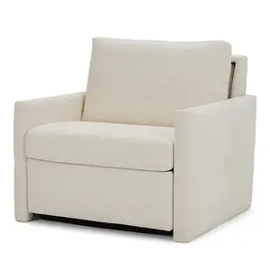 AMERICAN LEATHER Bentley Cotcomfort Tempur Mattress Sleeper Chair - Artemis Snow
