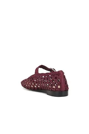 Le Monde Beryl Mary Jane Woven Flat - Red