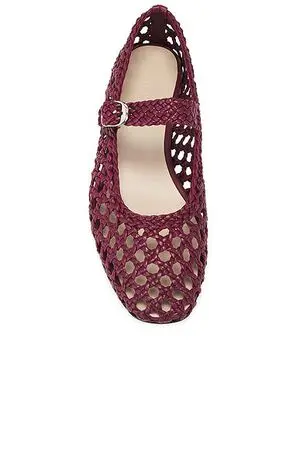 Le Monde Beryl Mary Jane Woven Flat - Red
