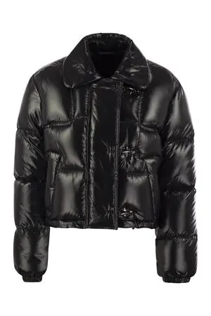 FAY Cropped Down Jacket - Black