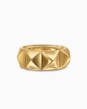 David Yurman Pyramid Band Ring - All 18k Yellow Gold