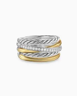 David Yurman Crossover Five Row Ring - Diamond