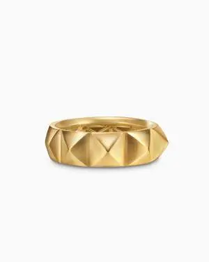 David Yurman 18k Pyramid Band Ring - All 18k Yellow Gold
