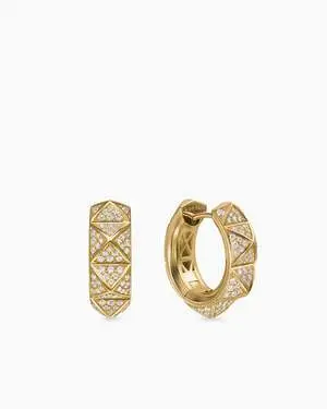 David Yurman Pyramid Hoop Earrings - Diamond