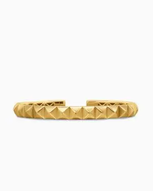 David Yurman Pyramid Bangle Bracelet - All 18k Yellow Gold