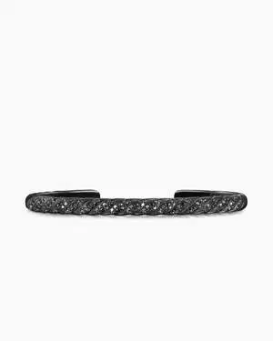David Yurman Sculpted Cable Cuff Bracelet With Black Diamonds - Black Diamond