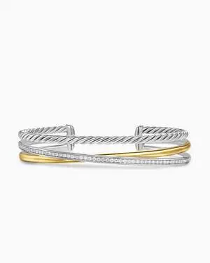 David Yurman Crossover Three Row Bracelet - Diamond