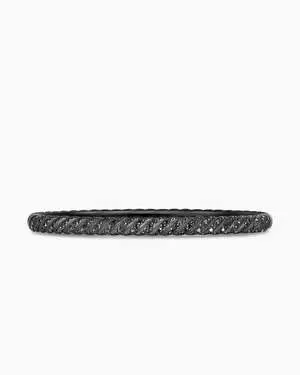 David Yurman Sculpted Cable Bangle Bracelet - Black Diamond