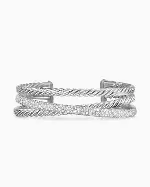 David Yurman Pavé Crossover Cuff Bracelet - Diamond