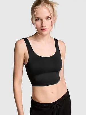 Pink Scoop Neck Activewear For Women