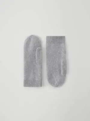 LISA YANG STORE Brushed Cashmere Mittens Cloudy