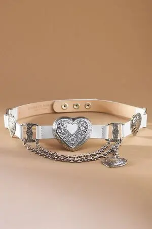Streets Ahead Mia Heart Belt - White