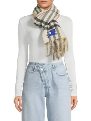 Burberry Women's Reversible EKD Cashmere Scarf - Sand - Stone